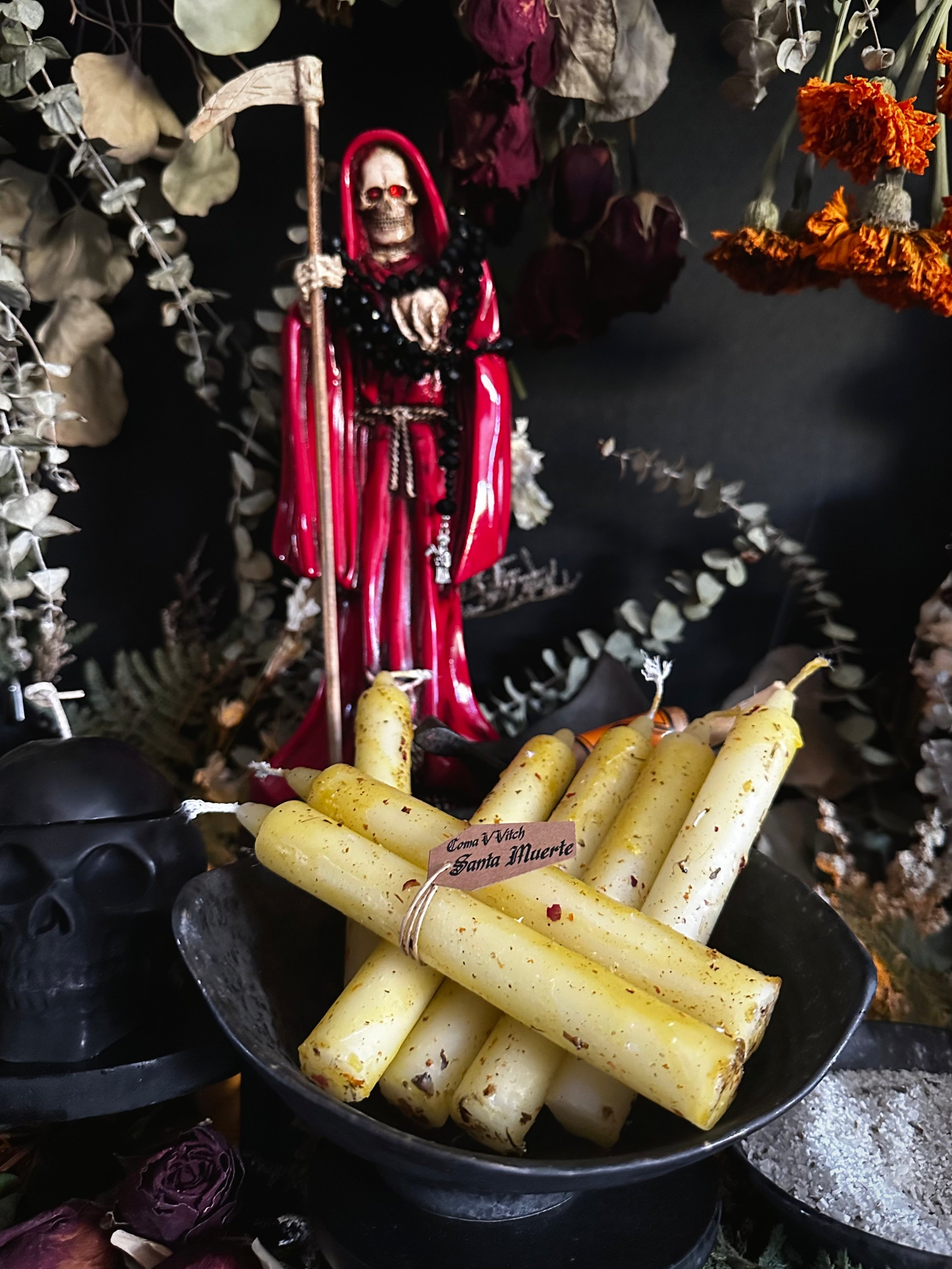 Santa Muerte Offering Candles – ComaVVitch